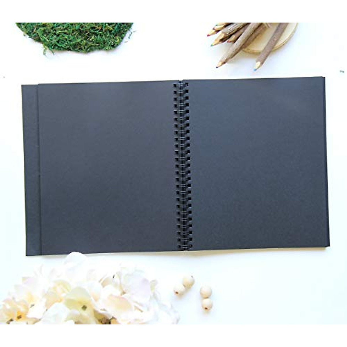 Wedding Guest Book Alternative, Guest Book Polaroid, 90 Black pages, Cardstock, Polaroid Guestbook with blank pages, Instax Guest Book For Wedding Photo Booth Props Black Guest Book Wedding.