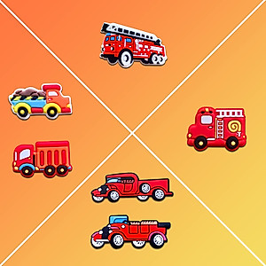 Euphaglaia 25 40Pcs Cars and Trucks Charms for Clog Shoes Decoration, Excavator Mixer Truck Charms Accessories for Adult (25)