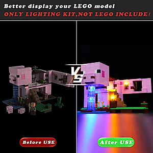 Xunsan LED Light Kit for Lego Minecraft The Pig House 21170 Building Blocks, Lighting Kit Designed for Lego 21170 Set, Standard Version - NOT Included Lego Model