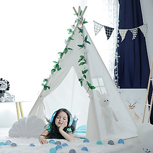RongFa Teepee Tent for Kids-Portable Children Play Tent Indoor Outdoor (White)