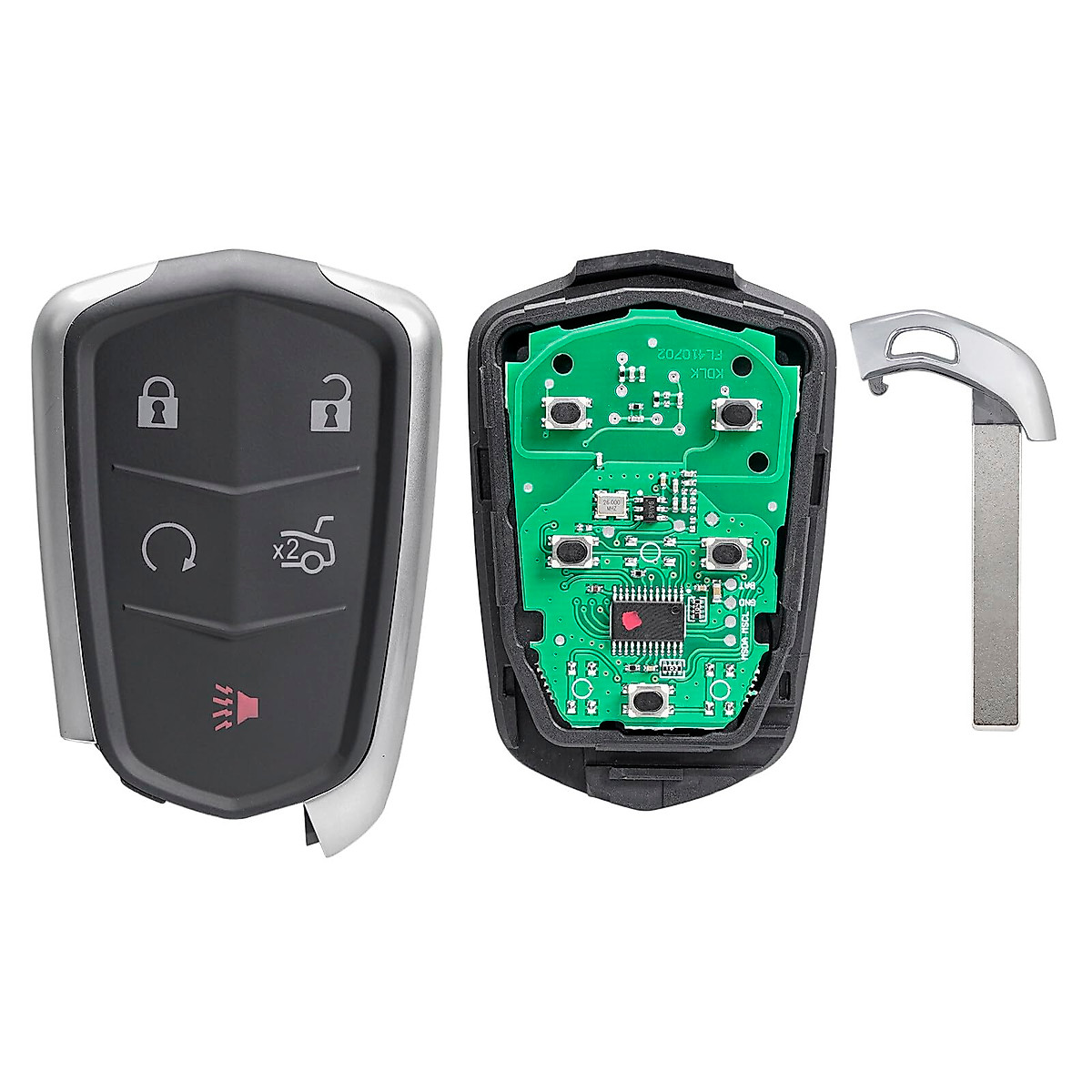 SCITOO 2 Pcs Remotes Key Fob for Cadillac Ats Ats-v Ct6 Ct6 Plug In for Cts Cts-v Cadillac Xts 2016-2020 433Mhz HYQ2EB