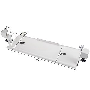 Under Desk Keyboard Drawer, Pull Out Keyboard & Mouse Tray with C Clamp, Steady Slide-Out Computer Drawer for Typing, Perfect for Home or Office