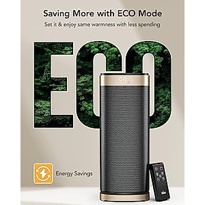 iDOO Space Heater, Portable Electric Heaters for Indoor Use, PTC Ceramic Heating with Thermostat for small Bedroom, Large Room & Office, Remote, 70° Oscillation, 24H Timer, christmas Gifts for home