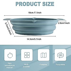 Air Fryer Silicone Liners 1-5 QT Air Fryer,Food Safe Air Fryer Silicone Pot Liner Foldable, Reusable Heat Resistant Non-stick Silicone Air Fryer Basket for Oven Air Fryer Accessories(7.5 Inch)