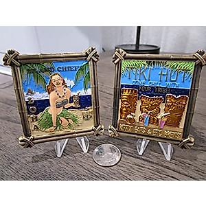 Navy Island Chief Tiki Hut Bar Hawaiian CPO USN Pin Up Girl Challenge Coin