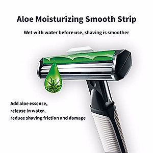 Razors for men Shaving,2-Blade mens Razor Includes 1 Handles and 30 Replaceable razor head, Non-Slip Travel Carry Shaver for men Pack