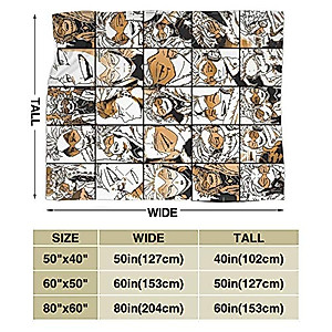 MKJIH awks Manga Anime My Hero Academia Collage Fleece Throw Blanket. Air Conditioner Super Soft Plush Blanket for Bed Couch Sofa 50 X 40 in