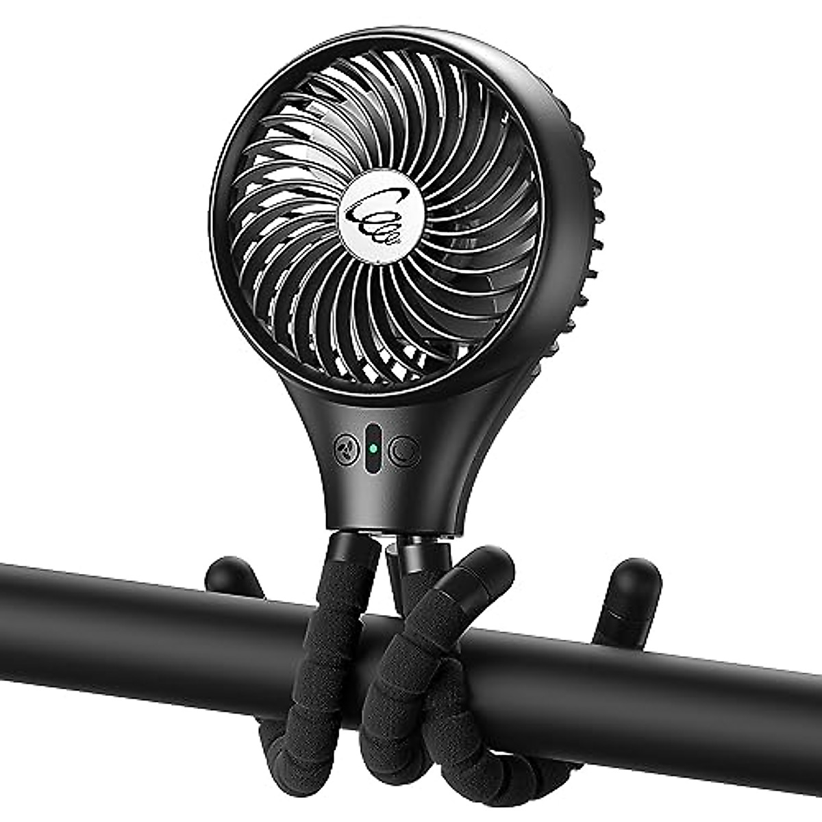 Auto Oscillating Stroller Fan, USB Rechargeable Battery Powered Baby Fan, 3 Powerful & Quiet Speeds 90° Oscillation Portable Fan with Flexible Tripod for Stroller Car Seat Crib Desk Camping Travel