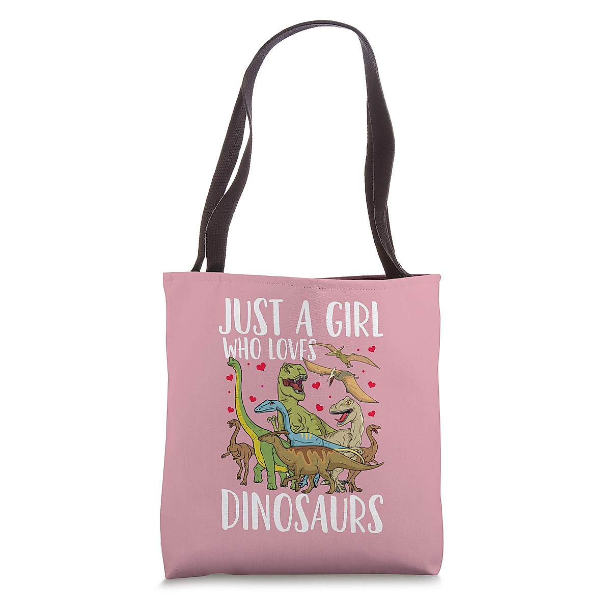 Dinosaur Just a Girl Who Loves Dinosaurs Brachiosaurus Tote Bag