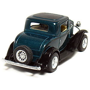 Kinsmart Set of 4: 5" 1932 Ford 3-Window Coupe 1:34 Scale (Green/Maroon/Red/Yellow) Toy, Multicolor for Unisex Children