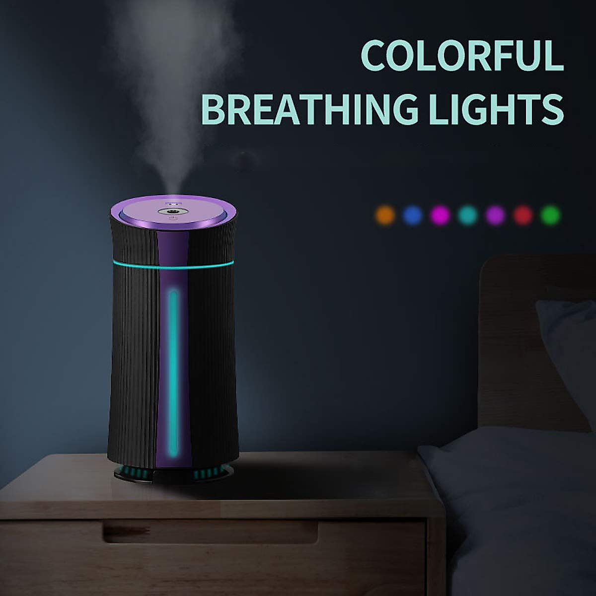 Cool Mist Humidifier, 1100ml Air Humidifier Mini,Ultrasonic Humidifier With Led Light Quiet Operation For Bedroom, Home,Large Room, Baby Room