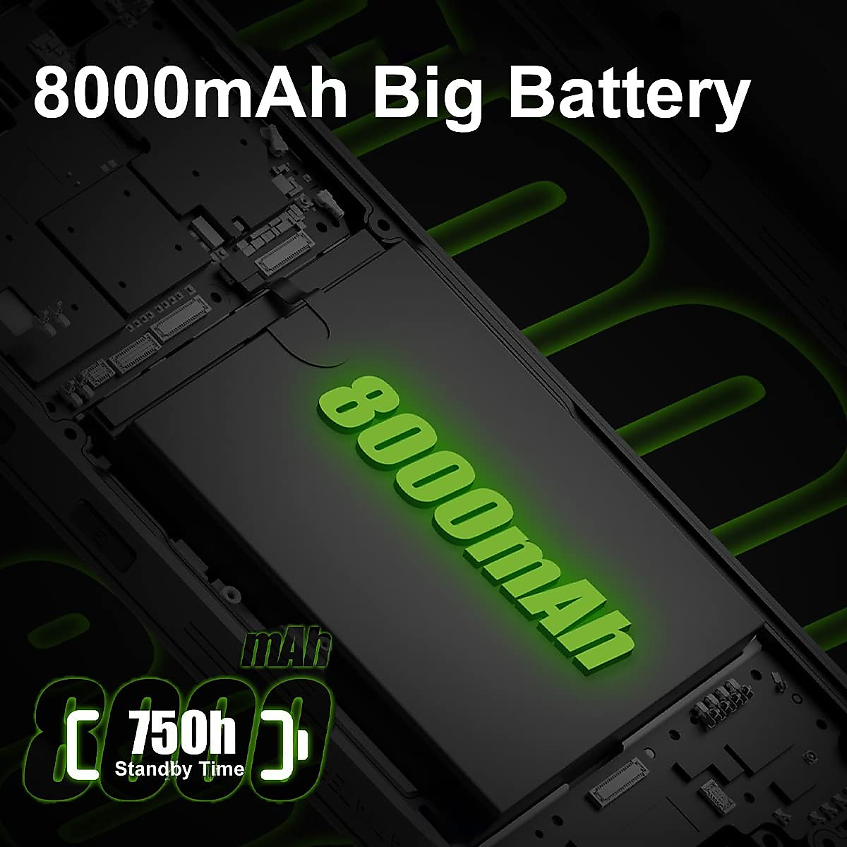 Conquest F5 Unlocked Rugged Smartphone, Android 12 LTD Cell Phone, with PTT Button, 8000mAh Battery 5.5'' HD+, 48MP+8MP+13MP Cam IP68 (6+128GB Standard)