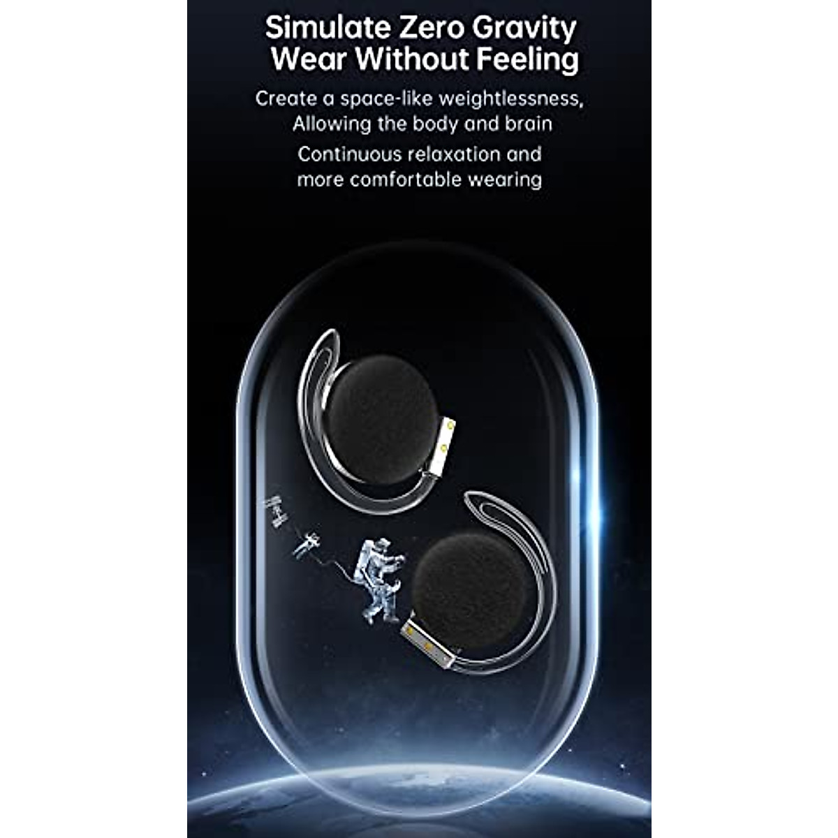 True Wireless Earbuds, Over-Ear Bluetooth 5.2 Earphones with Microphones,Deep Bass, IPX5 Waterproof HiFi Stereo Headsets Sport Ear Hook LED Display Wireless Ear Buds for Gym,Running,Workout (White)