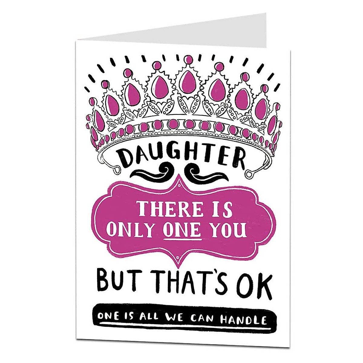 LimaLima Funny Daughter Birthday Card Cool Quirky Design Blank Inside To Add Your Own Personal Greeting. From Mom Dad Or Parents