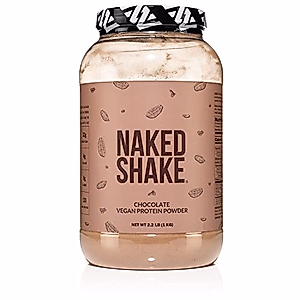 Naked Shake - Chocolate Protein Powder - Plant Based Protein Shake from US & Canadian Farms with MCT Oil, Gluten-Free, Soy-Free, No GMOs or Artificial Sweeteners - 30 Servings