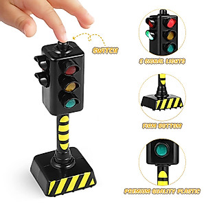 TOYANDONA 2Pcs Mini Traffic Light Toddler Traffic Light Toy Early Education Traffic Toy for Boys Girls Preschool Chinese Version