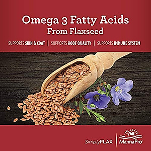 Manna Pro Simply Flax for Horses | Omega-3 Fatty Acids from Flaxseed | 8 Pounds