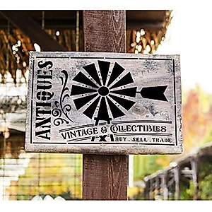 Farmhouse Stencils for Painting on Wood Kitchen Paint Stencils Flower Farm Vintage Sign Craft Stencils for Wood Burning Projects Reusable Wall Fabric Canvas (16 Farmhouse)