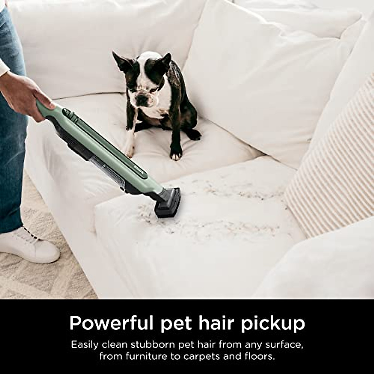 Shark WS642GN WANDVAC System Pet Ultra-Lightweight Powerful Cordless Stick Vacuum with Charging Dock, Green, 0.013 Qt. Capacity