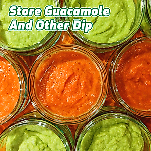 WodGod Guacamole Keeper(2 Pcs), Guacamole Bowls, Avocado Keeper Fresh Guacamole Plastic Kitchen Storage Container with Air Tight Lid, 3-in-1 Avocado Slicer*2 and 2 Cleaning sponges