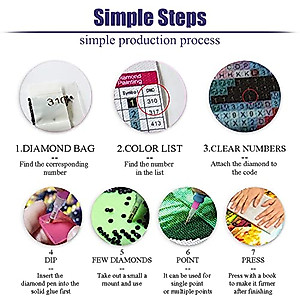 LWZAYS 5D Diamond Painting Kits for Adults & Kids,Moon Tree Diamond Dots Crystal Gem DIY Arts Painting Perfect for Home Wall Decor (12x16inch)