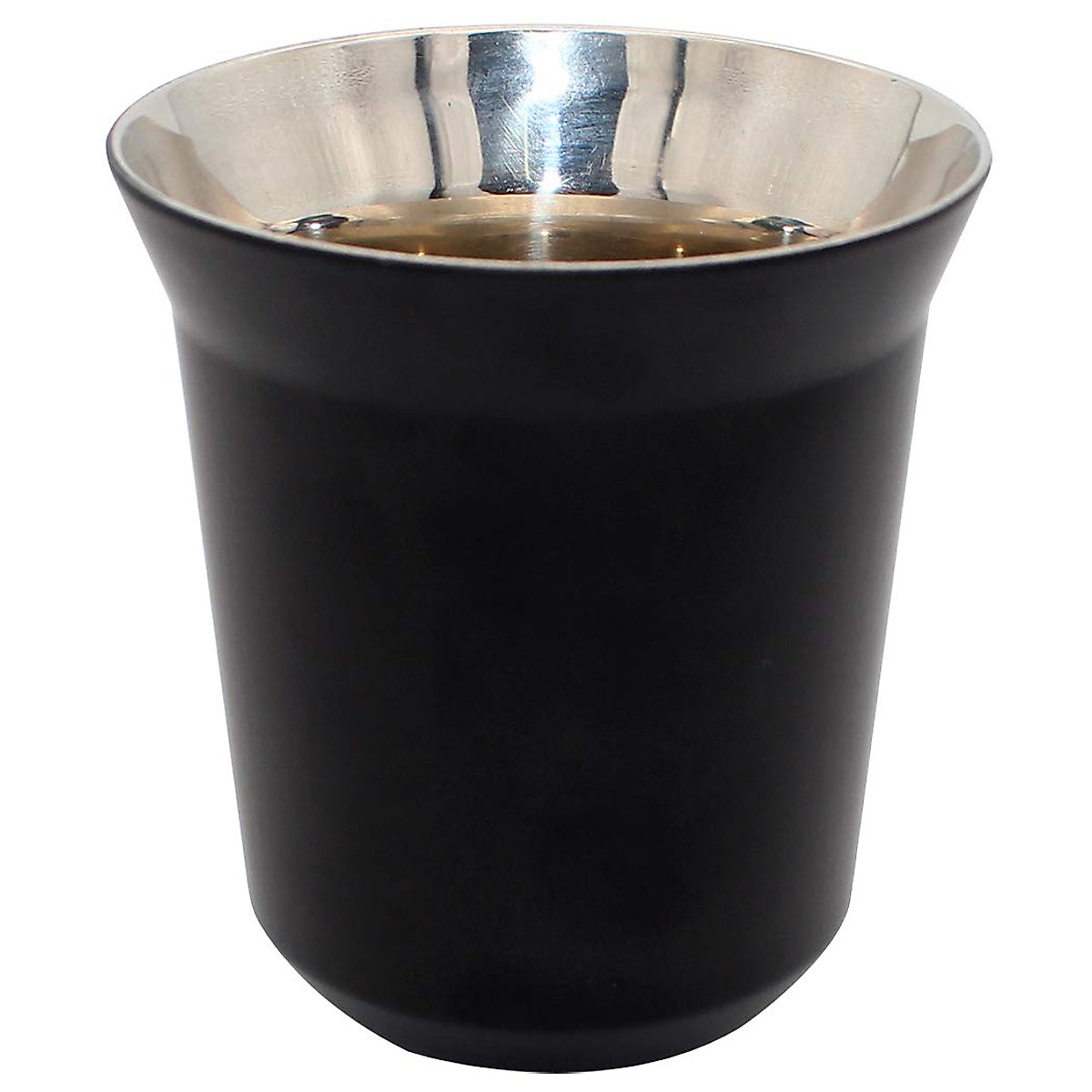 Diano Stainless Steel Insulated Cup, Small Metel Espresso Cup, Double Wall Thermally Insulated Drinking Cups, Capsule Coffee Mug 160ml Black