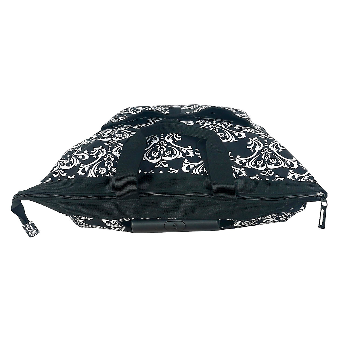 Olympia Fashion Rolling Shopper Tote - Damask Black, 2300 cu. in.