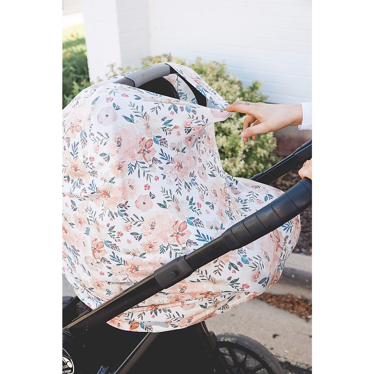 Copper Pearl Multi-Use Cover: Car Seat Covers, Nursing Cover, and Stroller Cover for Sun - Stretchy Fabric, All-Season Use, Stylish Designs, Easy Access for Moms - Sunnie