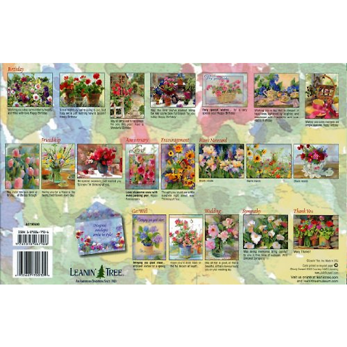 The Art of Judy Buswell - Leanin' Tree Greeting Cards (AST90608) - 20 cards with full-color interiors and 22 designed envelopes