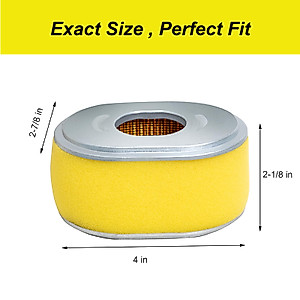 DemJamr 3 Pack 17210-ZE0-505 Air Filter & Pre Filter, Compatible with Honda GX110 GX120 Engine, Replace for 17210-ZE0-820 17210-ZE0-821 17210-ZE0-822 Air Cleaner