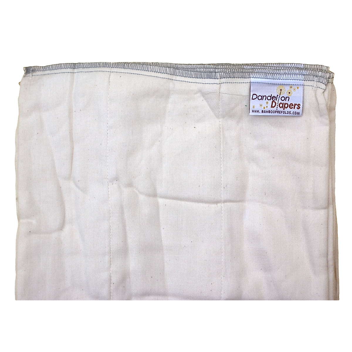 Dandelion Diapers Prefold Cloth Diapers Made from Viscose Bamboo and Cotton Blend Versatile Baby Diaper, 12 Count - Size 2 Infant