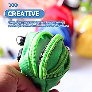 NUOBESTY 3pcs Mini Doll Backpack Mini House Backpack Mini Zipper Backpack School Bags Doll Accessories Miniatures Doll School Bags Toy Photography Props