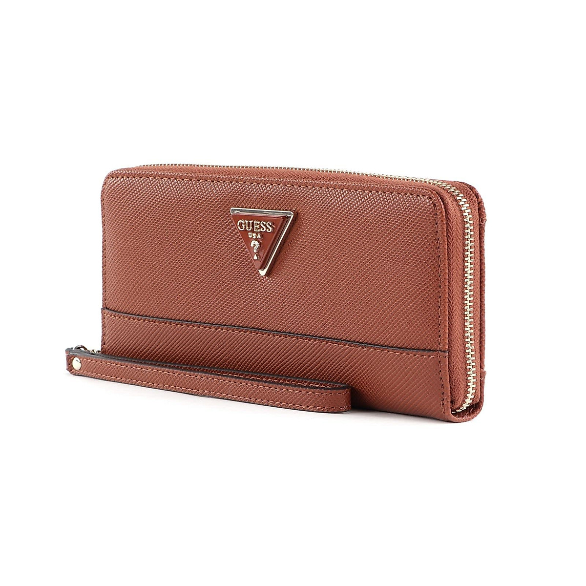 GUESS Cordelia Large Zip Around Wallet Cognac One Size