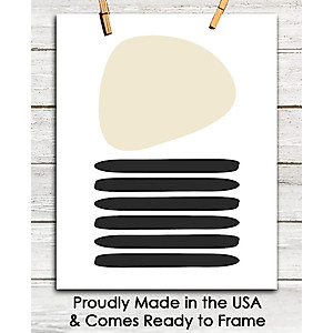 Geometric Shapes Abstract Wall Art: Minimalist, Aesthetic & Boho Wall Art Print for Home, Office, Dorm, Bedroom & Living Room Decor - Creative Housewarming Gift Idea | Unframed Posters 8x10