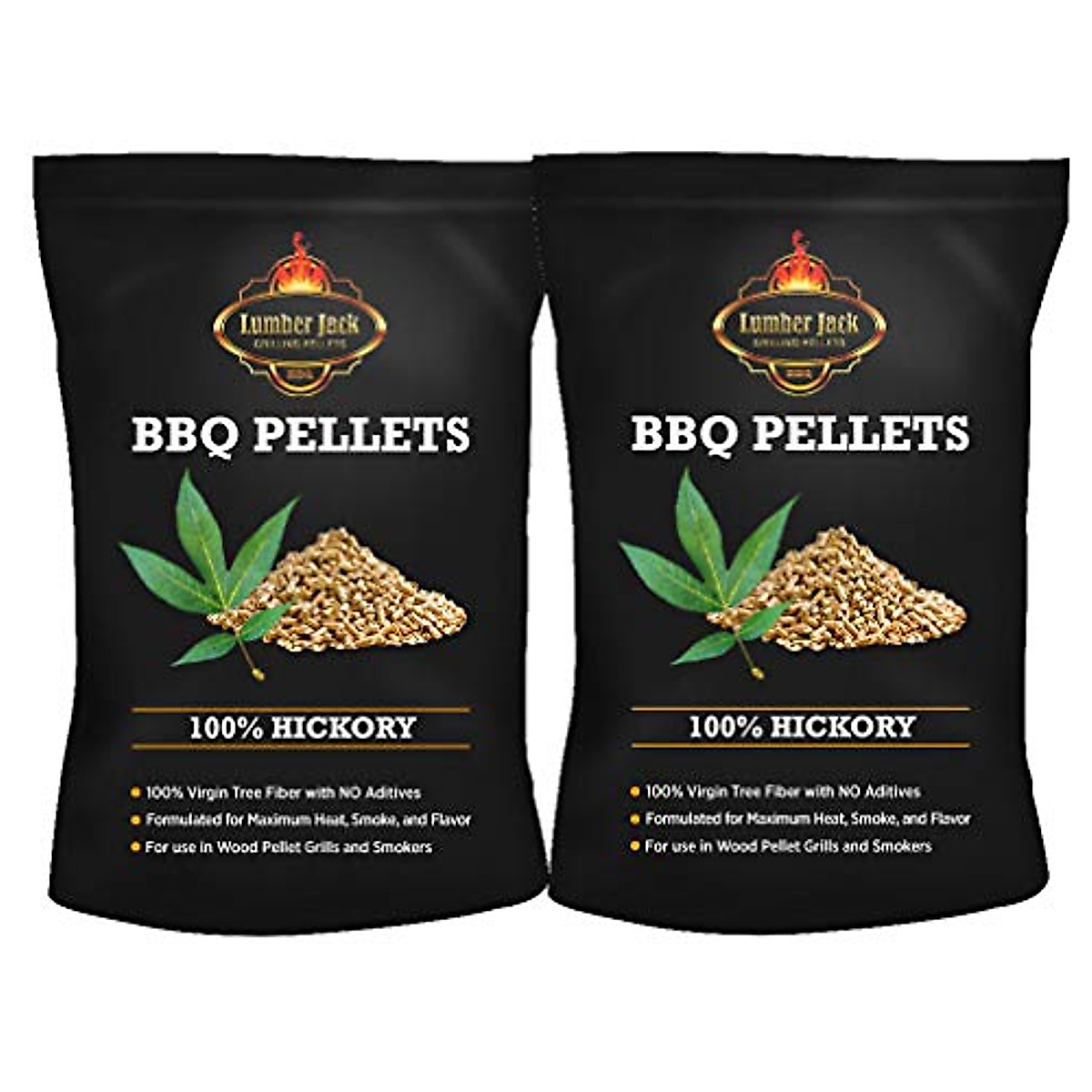 Lumber Jack100 Percent Hickory BBQ Grilling Pellets 40 LB Bag