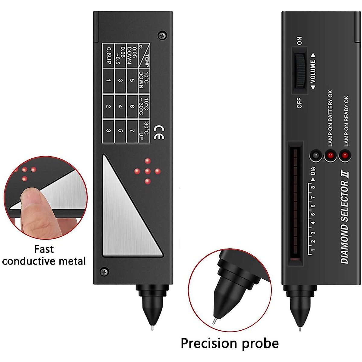 HMKIS Diamond Tester, Jewelry Diamond Tester, Thermal Conductivity Meter, Can't Test Metal,Must be Operated with Both Hands