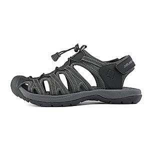 DREAM PAIRS Men's 160912-M-NEW Adventurous Summer Outdoor Sandals,Size 11,Black/Dark/Grey,160912-M-NEW