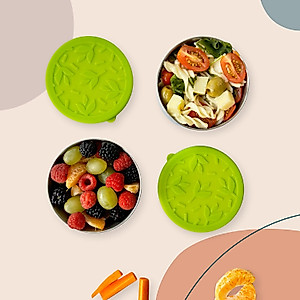 TAVVA 2 X 12 oz Stainless Steel Snack Containers with Lids - Stainless Steel Food Containers 12 oz