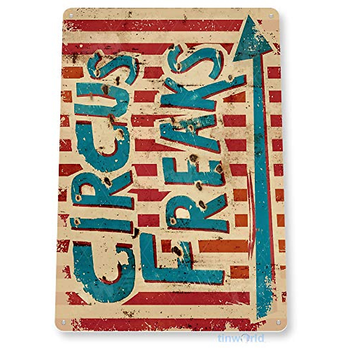 Tinworld Circus Freaks Carnival Sign D052
