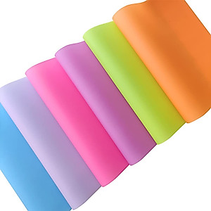 6 Pcs Colorful Jelly Sheets Candy Color Transluscent Vinyl Sheets for DIY Projects Sewing Craft 8 x12 (21cmx30cm) 8x12 inches XHT-533 0