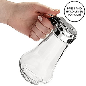 1 Syrup Dispenser 14oz (420mL)|Glass Bottle No-Drip Pourers for Maple Syrup, Honey|Pancake Syrup Dispenser by Back of House