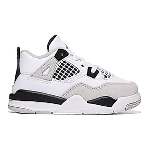 Jordan Baby Boy's Air Jordan 4 Retro (Infant/Toddler) White/Black/Neutral Grey 9 Toddler M