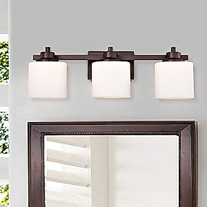 Chloe Lighting Lighting SOLBI Contemporary 3 Light Oil Rubbed Bronze Bath Vanity Fixture 24'' Wide (CH21036RB24-BL3)