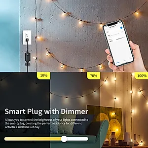 Minoston Z-Wave Outdoor Dimmer Plug, Outdoor Smart Outlet Switch, Z-Wave Hub Required, Weatherproof, Built-in Repeater, Work with SmartThings, Wink, Alexa, Black(MP22ZD)