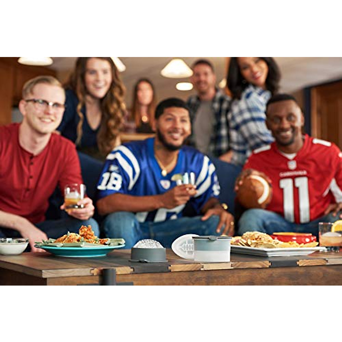 Tovolo Football Ice Molds (Set of 2) - Slow-Melting, Leak-Free, Reusable, & BPA-Free Craft Ice Molds For Game Day/Great For Whiskey, Cocktails, Coffee, Soda, Fun Drinks, And Gifts