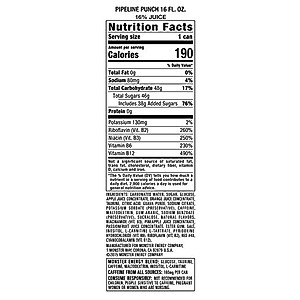Monster Energy Juice, Pipeline Punch,16 Fl Oz (Pack of 24)