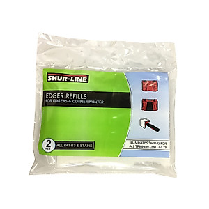 Shur-Line 2001046 812004 Paint Replacement, Edger Pad Refills, 2-Pack, White, 2 Count
