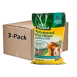 Wild Harvest Advanced Nutrition Guinea Pig 8 Pounds, Complete and Balanced Diet, Pack of 3 (G19708)