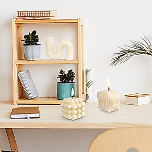 3 Pcs Scented Candle Bubble Candle Scented Candles Art Decorative Handmade for Home Decoration,Spa,Yoga,Wedding,Birthday,Christmas Gift (U-Shaped&Geometric&Bubble Cube)