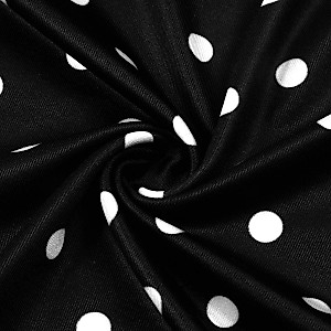 7th Element Plus Size Slip Dress for Women Under Dresses 2025 Spaghetti Strap Cami Camisoles Sun Tank Sleeveless Sundress(Black Polka Dot,4X)